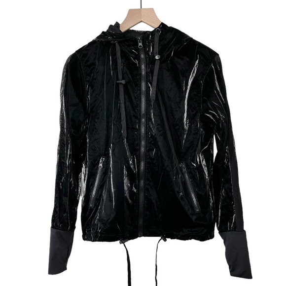 ZYIA | Jackets & Coats | Zyia Midnight Gloss Shiny Bomber Jacket | Poshmark